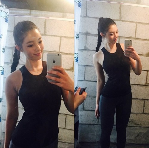 유승옥 타이트한 트레이닝복으로 볼륨 몸매 과시 아시아투데이